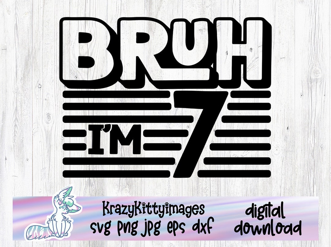 Seventh Birthday Svg, 7 Years Old Birthday Boy Cut File, Funny Birthday ...