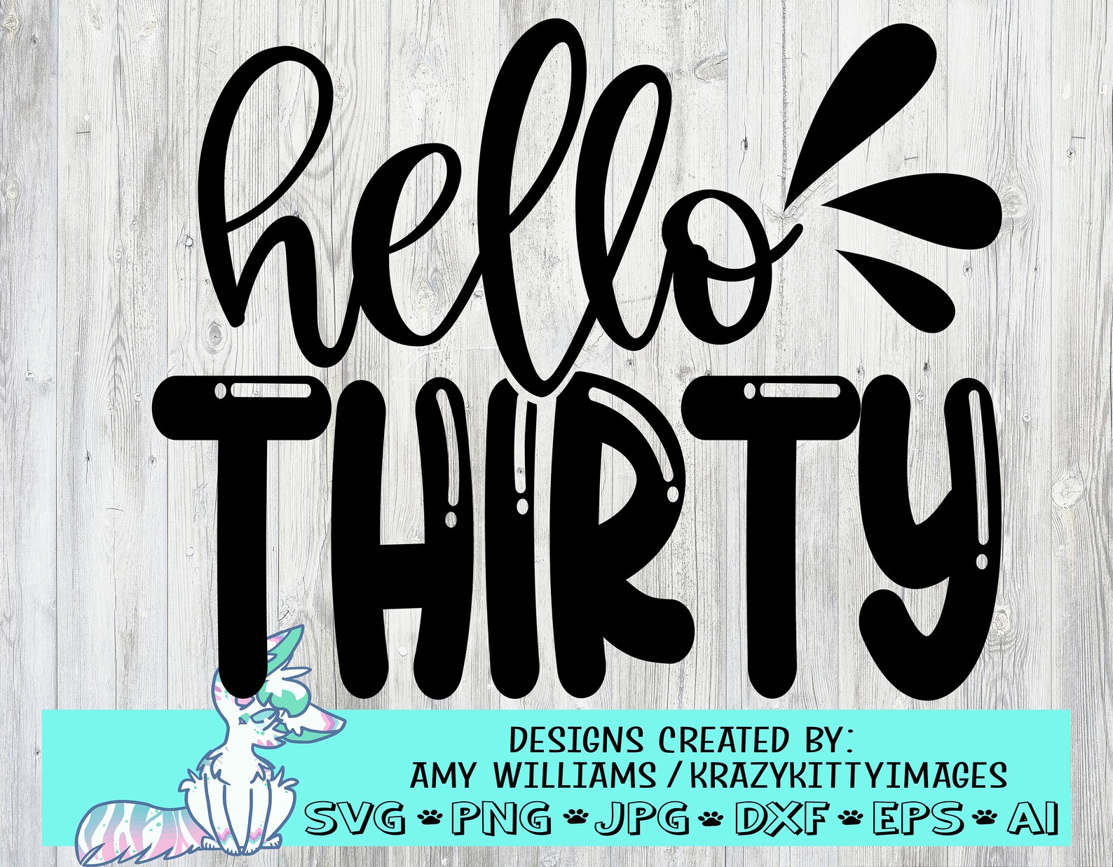 Hello Thirty SVG 30th Birthday Svg Thirty Svg Dxf Eps - Etsy