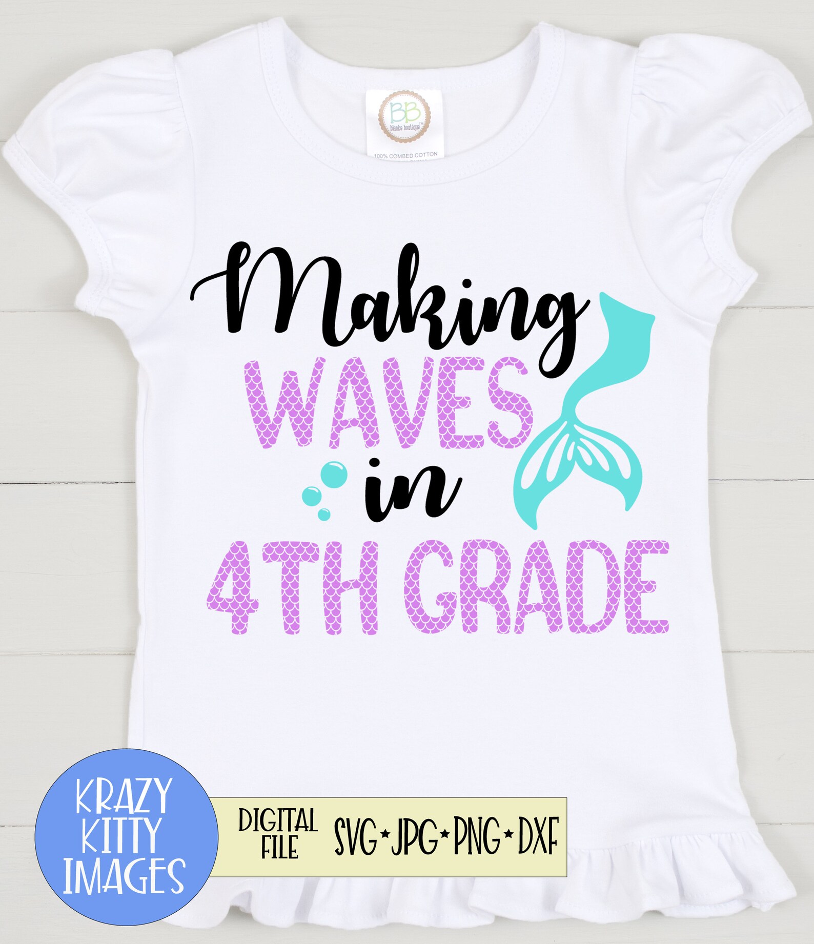 Fourth Grade SVG Back to School Mermaid Svg School Cut - Etsy