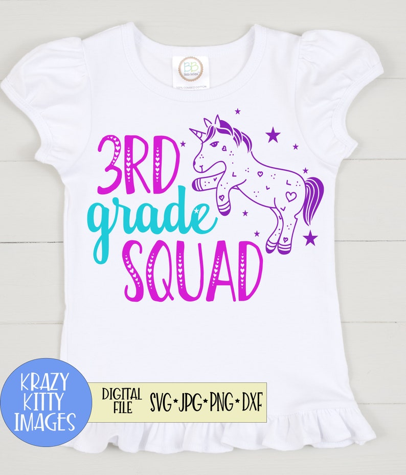 Third Grade Svg 3rd Grade Svg Teacher Svg 3rd Grade Squad - Etsy
