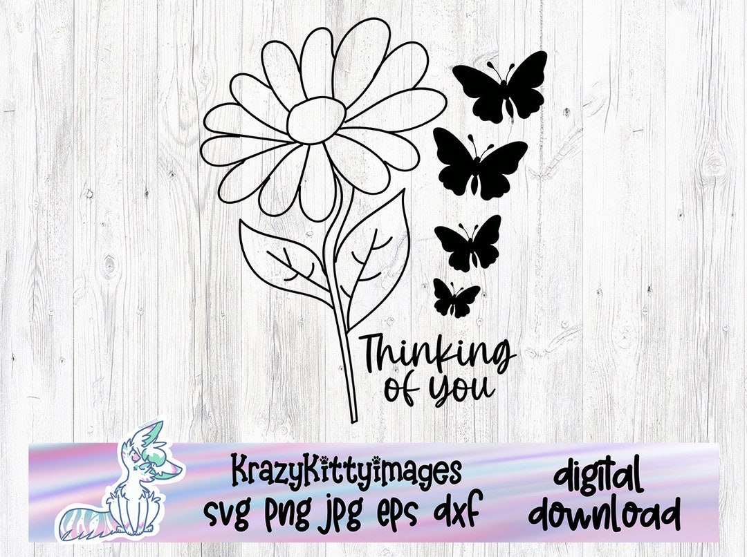 Thinking of You SVG, Think Positive SVG, Motivational Quotes Svg ...