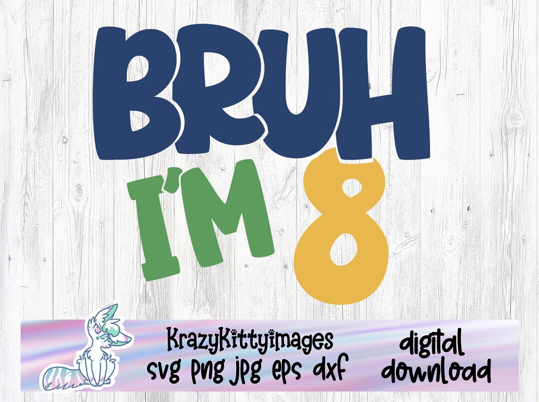 Eighth Birthday Svg, 8 Years Old Birthday Boy Cut File, Funny Birthday ...