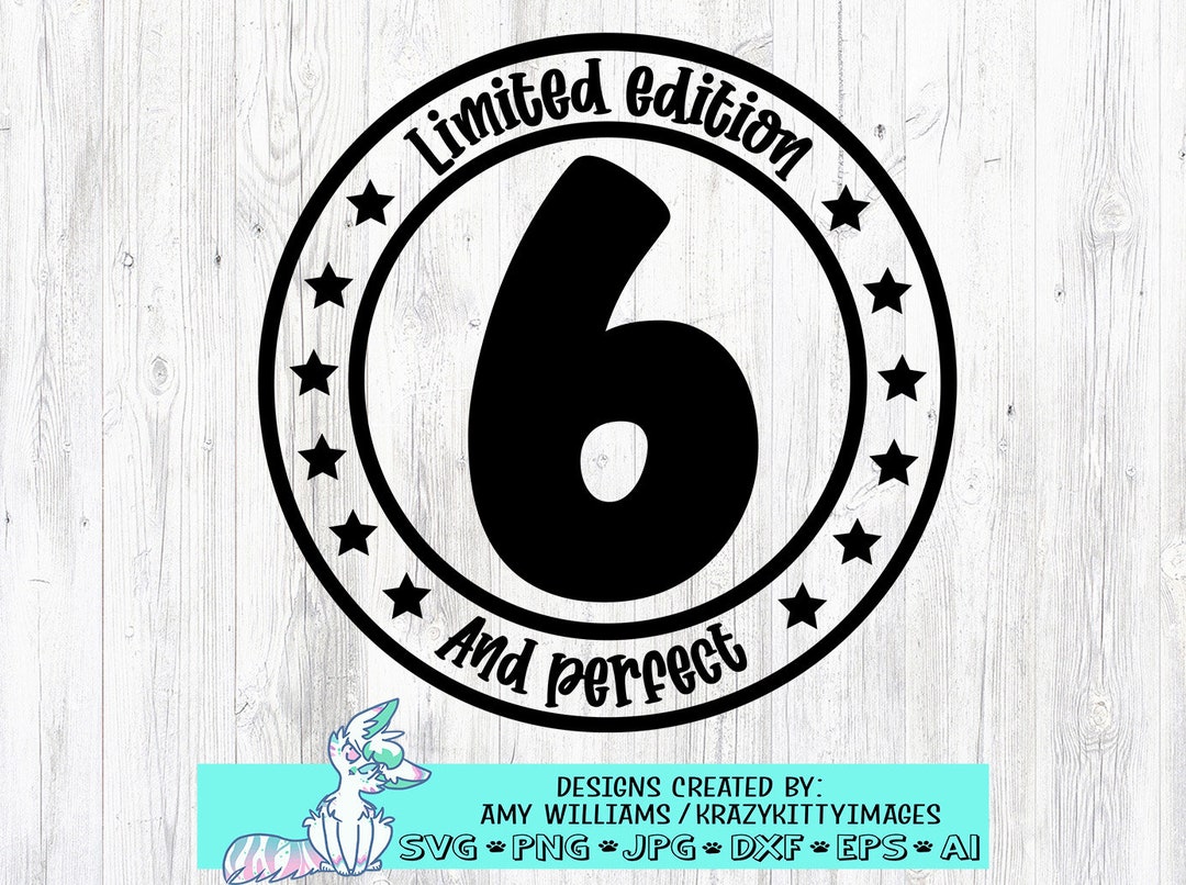 Number 6 Birthday Svg, Six Svg, 6 Year Old Svg, Sixth Birthday Svg, 6 ...