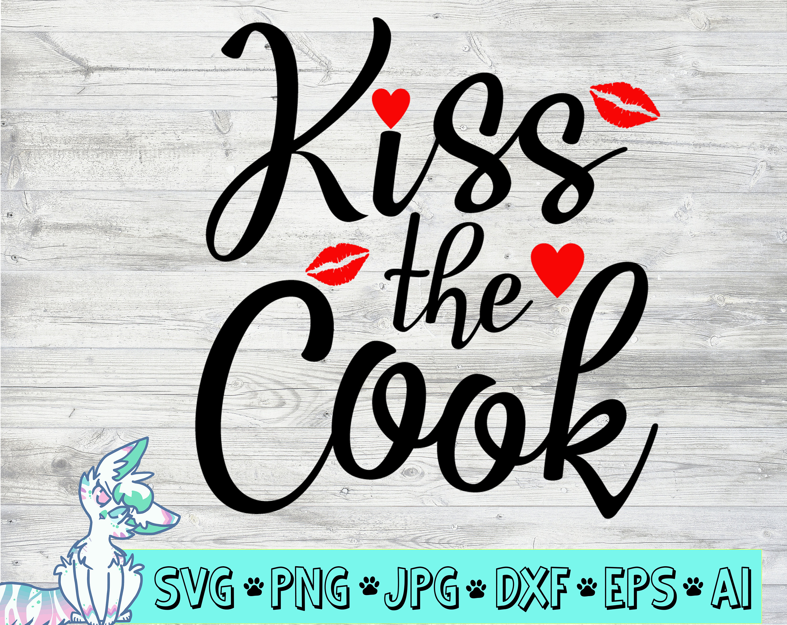Kiss the Cook Svg Kitchen Apron Svg Svgs for Kitchen Towels | Etsy