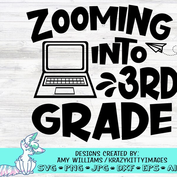 Zooming Into 3rd Grade Svg - Etsy