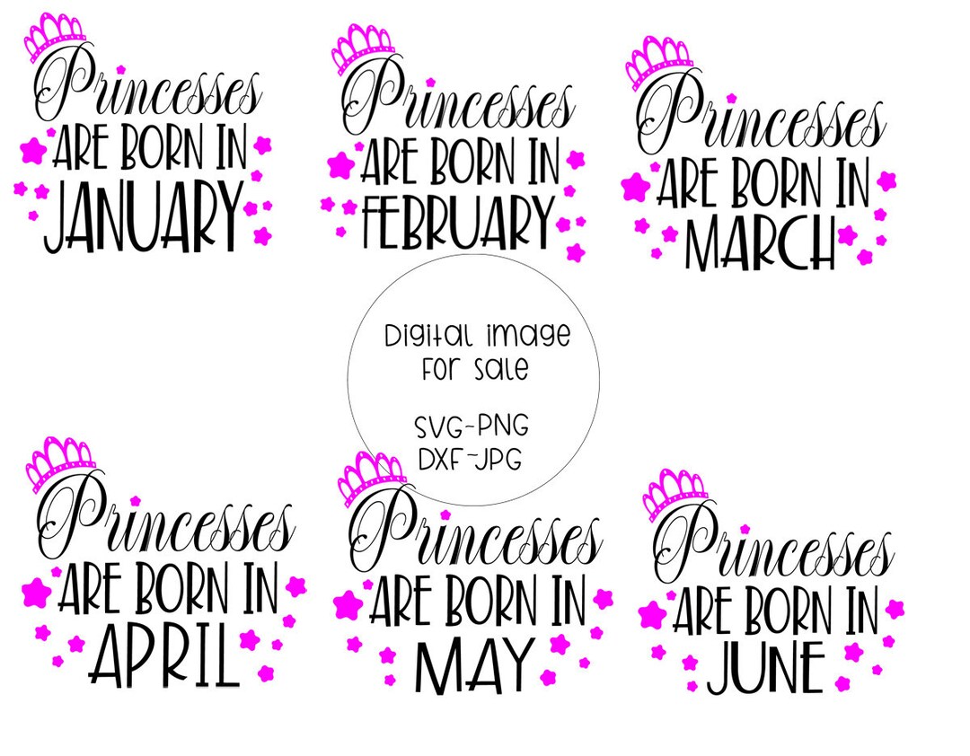 Princesses Are Born in Svg, Birthday Svg Birthday Girl Svg,birthday Svg ...