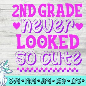 2nd Grade Svg, Girls Back to School Svg, Second Grade Svg, 2nd Grade ...
