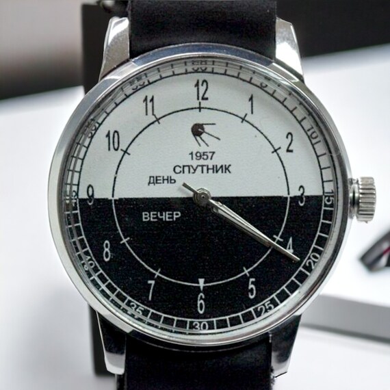 Wristwatch Raketa Sputnik Soviet watch Day Night Rare… - Gem