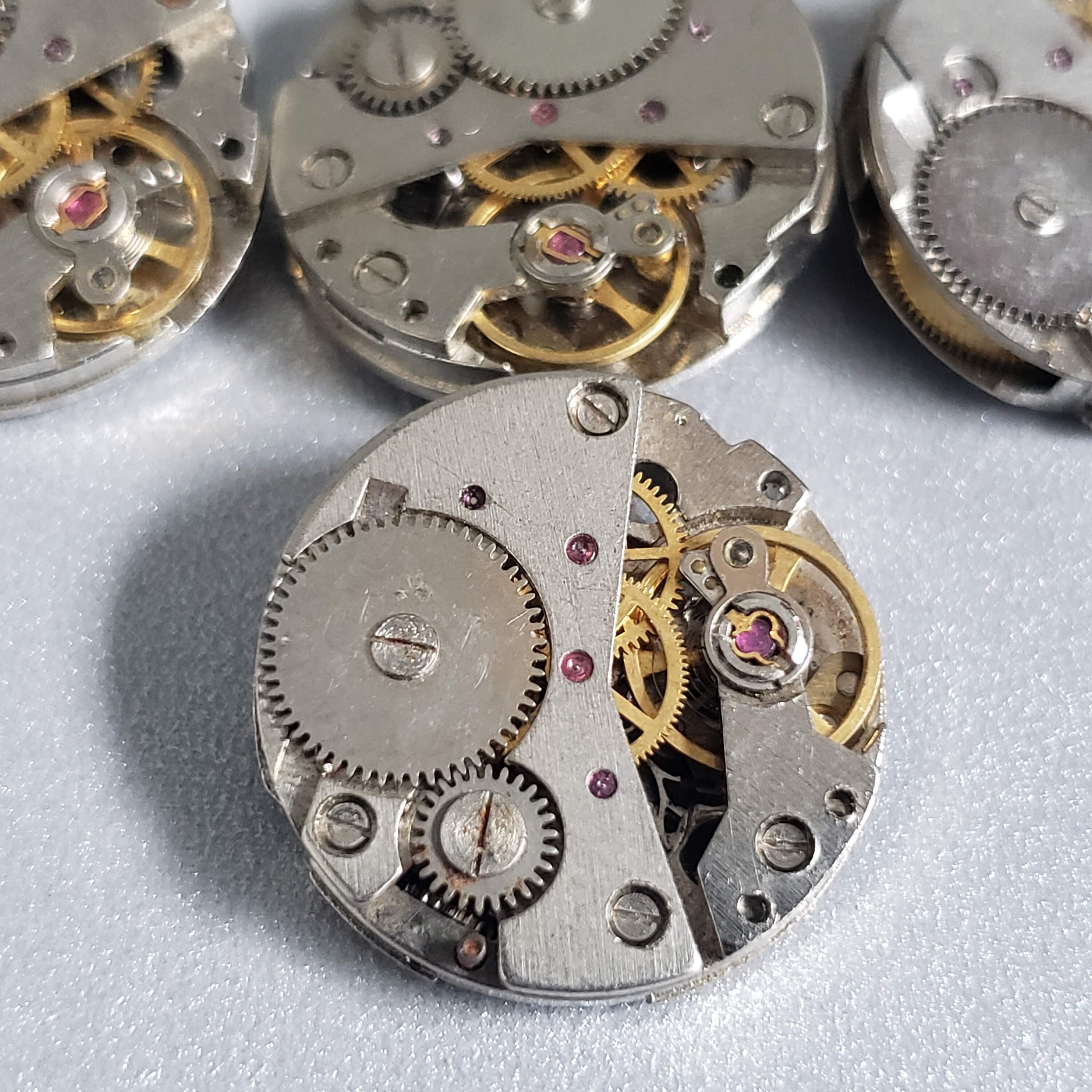 Mechanisms movements watch round 20 mm Swiss Steampunk mens | Etsy