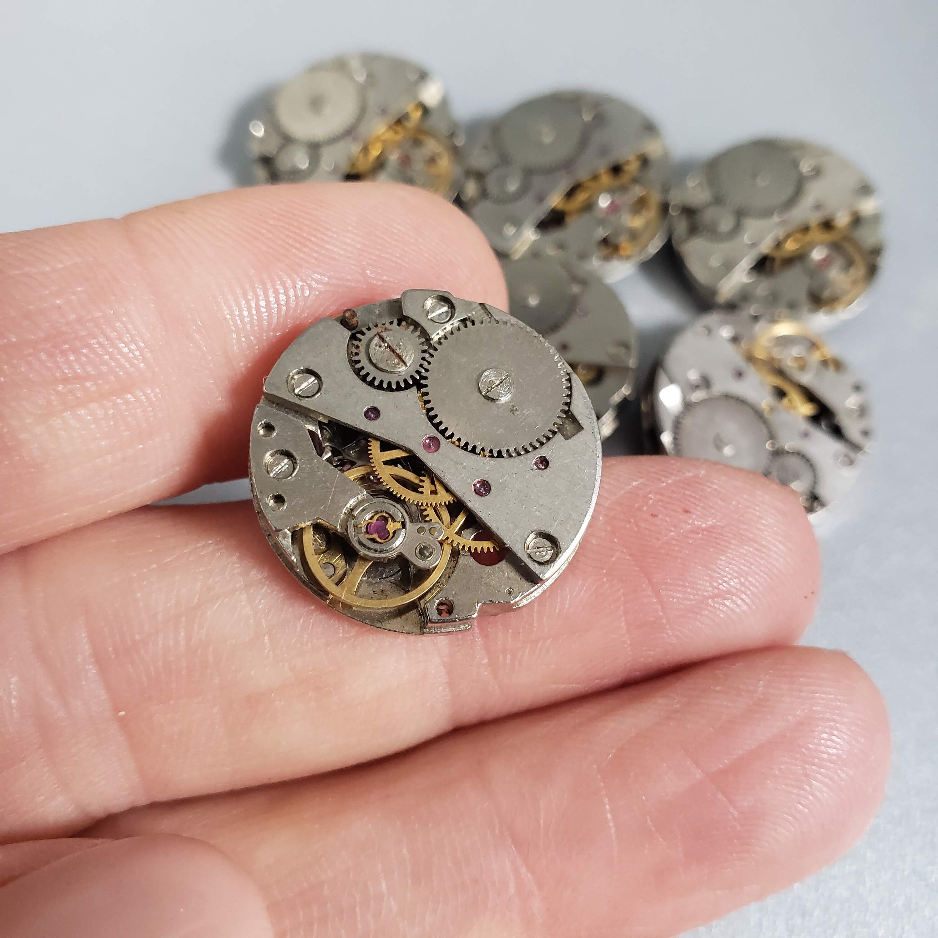 Mechanisms movements watch round 20 mm Swiss Steampunk mens | Etsy