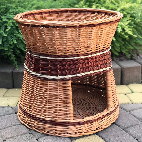 Wicker Cat House - Etsy