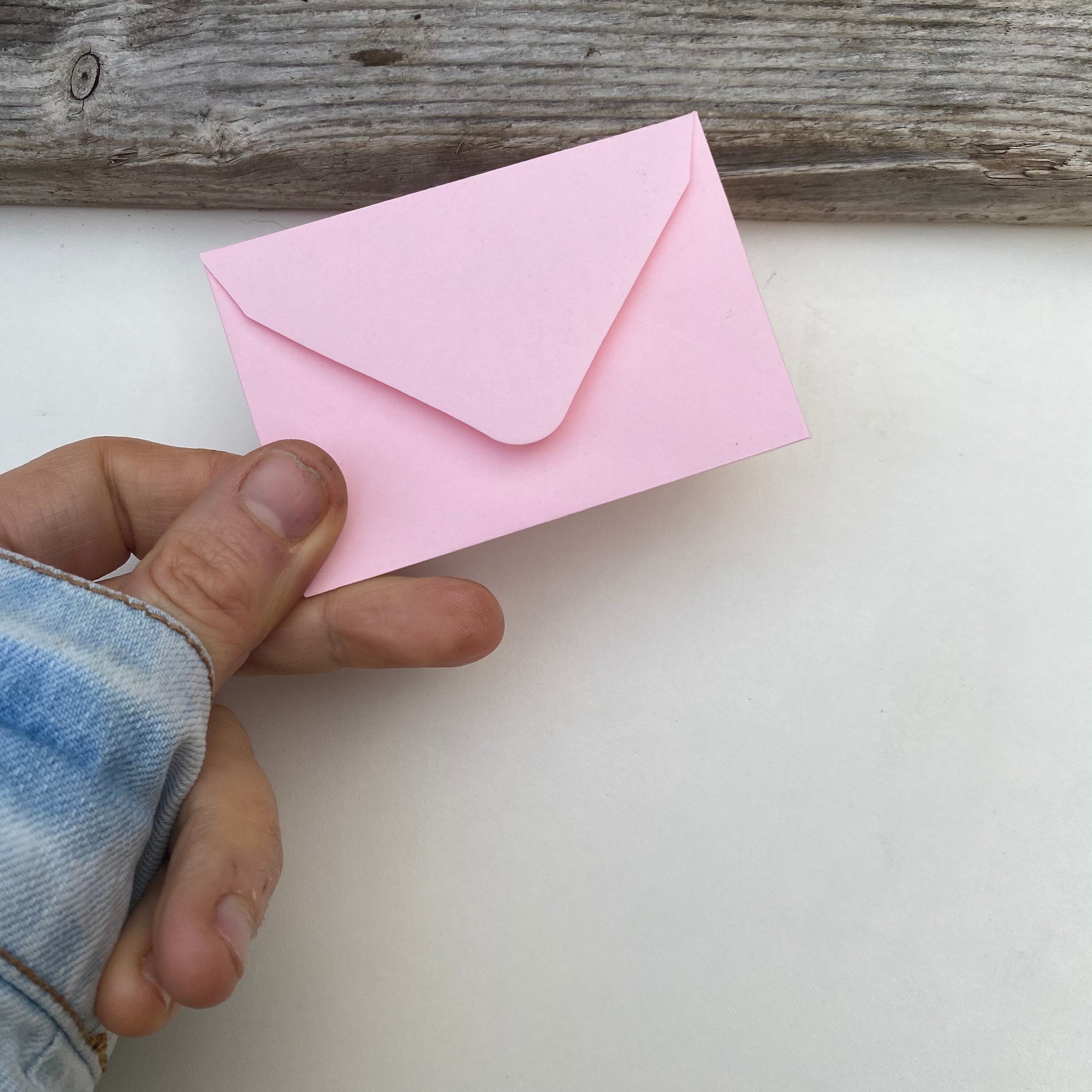 20 X Small Pale Pink Envelopes - Mini Paper Envelopes, 94mm X 65mm ...