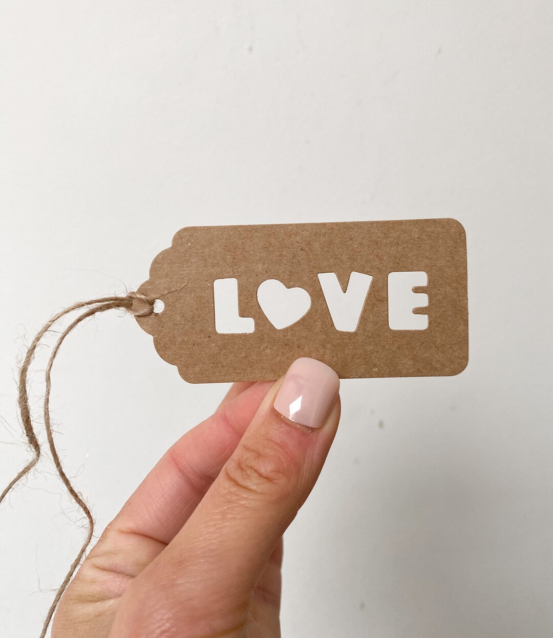 Kraft Love Heart Tags - Rustic Hang Tags Wedding Birthday, Packaging ...