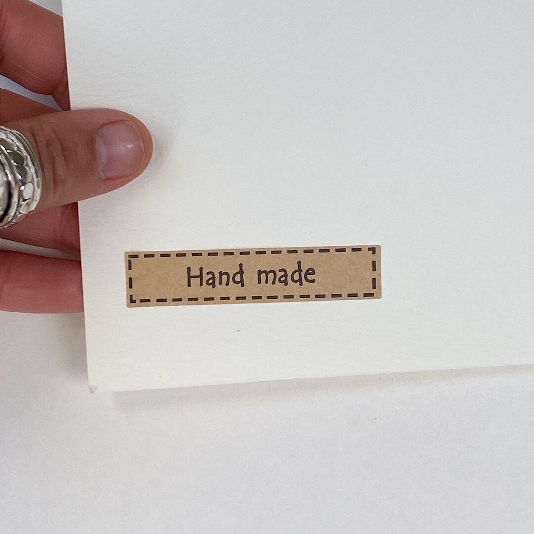 120 X Handmade Label Stickers - Small Rectangular Crafter Adhesive ...