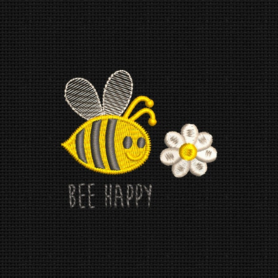 Embroidery Design Bee Embroidery Designs Flower | Etsy