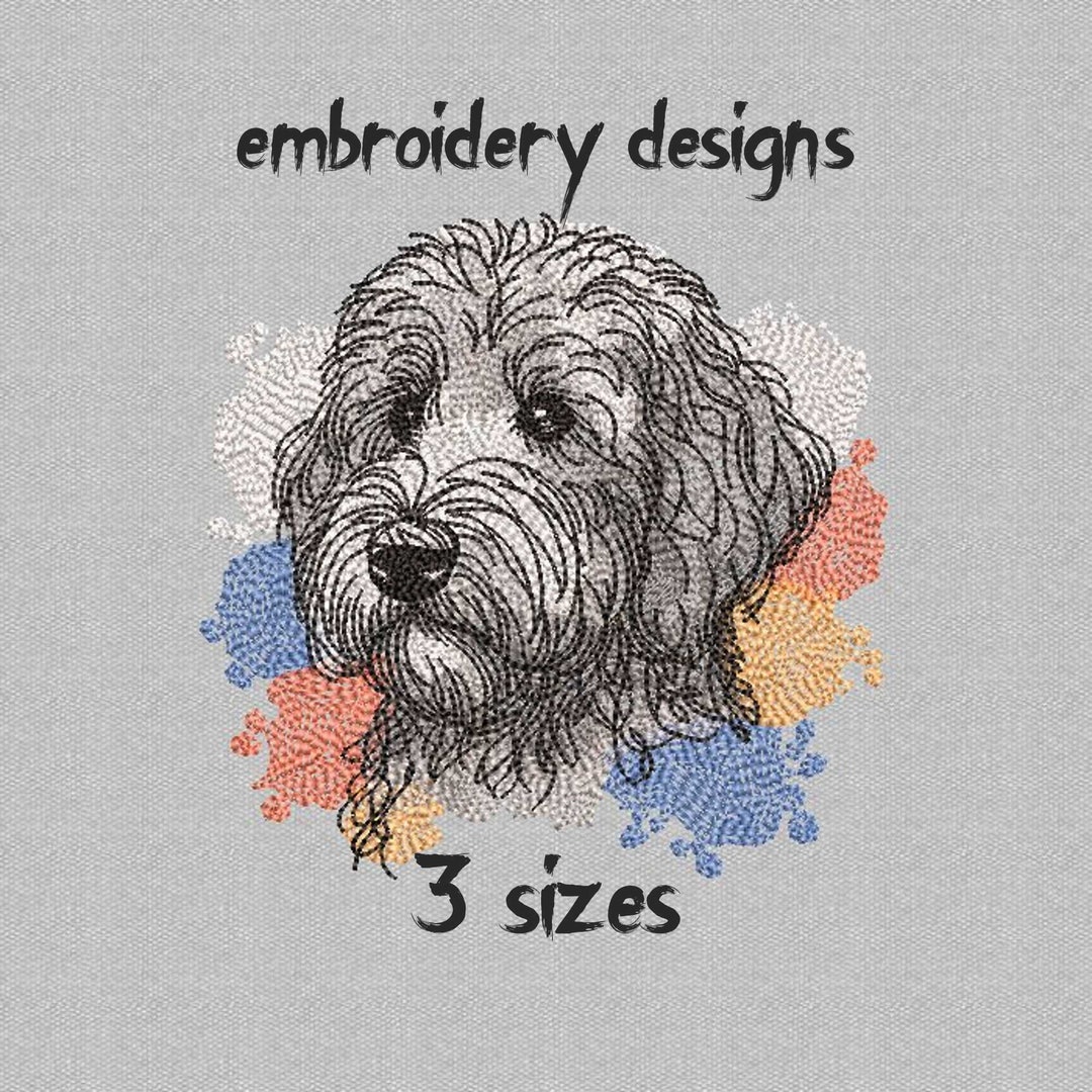 Embroidery Design Dog, Embroidery Designs Goldendoodle - Etsy