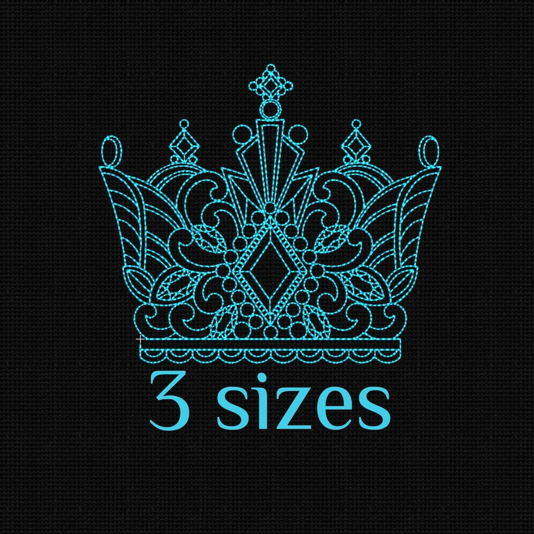 Embroidery Design Crown, Embroidery Designs Crowns - Etsy