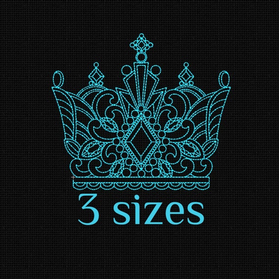 Embroidery Design Crown Embroidery Designs | Etsy