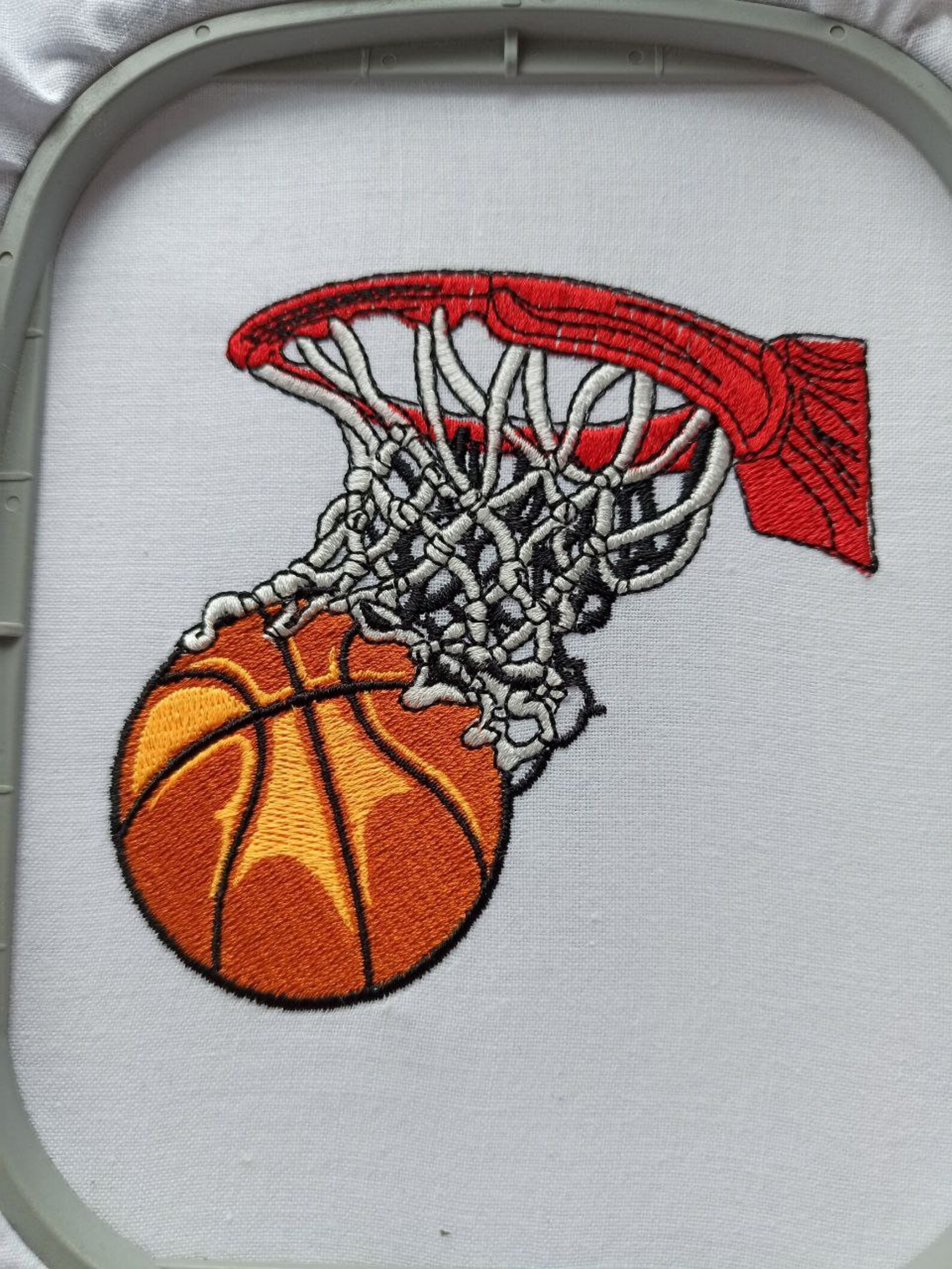Basketball Embroidery Design | Hoop and Ball Machine Embroidery File ...