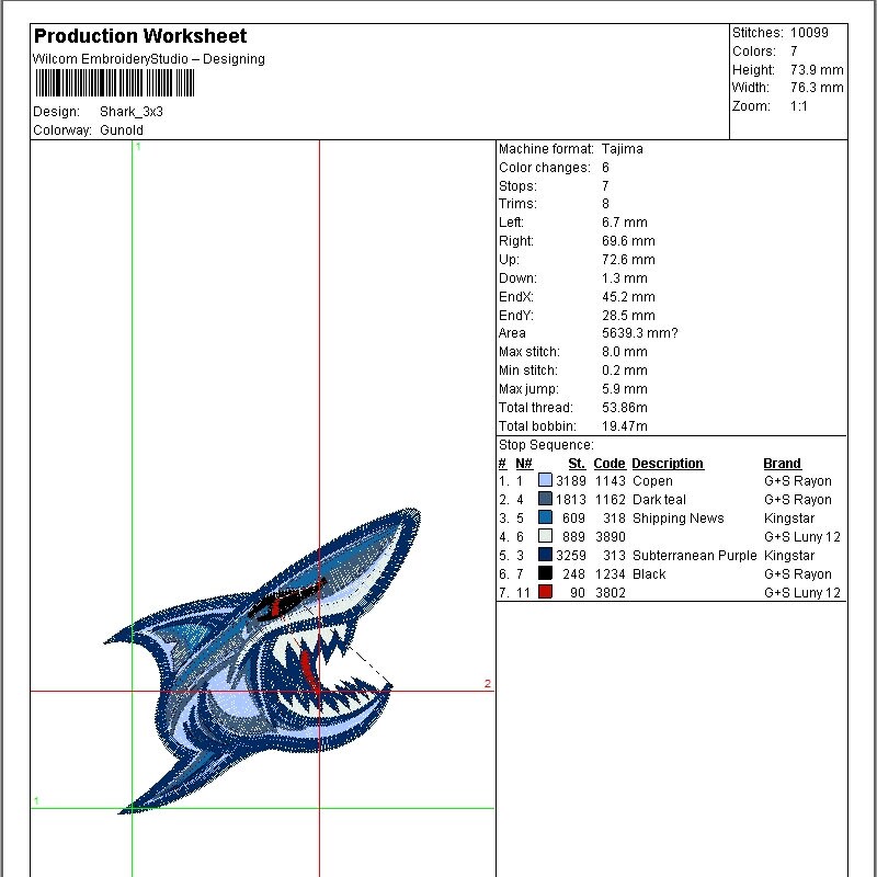 Embroidery Designs Shark Embroidery Design Fish - Etsy