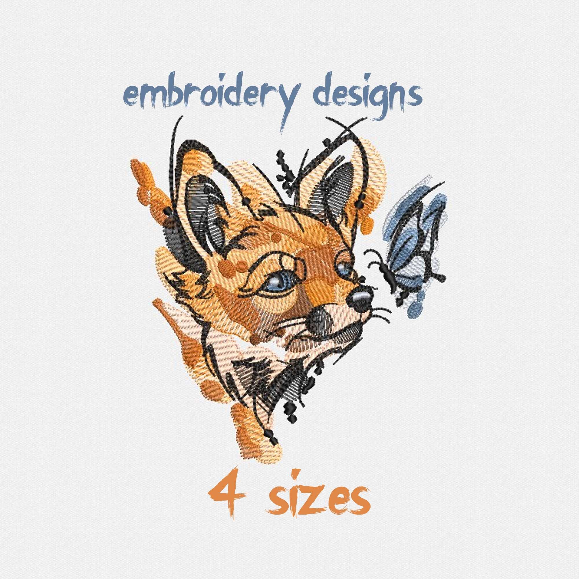 Embroidery Design Fox Embroidery Designs Animals - Etsy