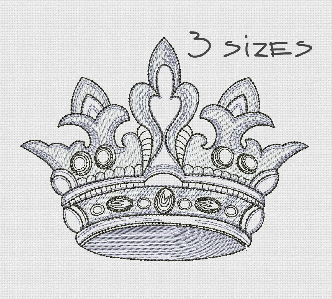 Embroidery Design Crown Embroidery Designs | Etsy