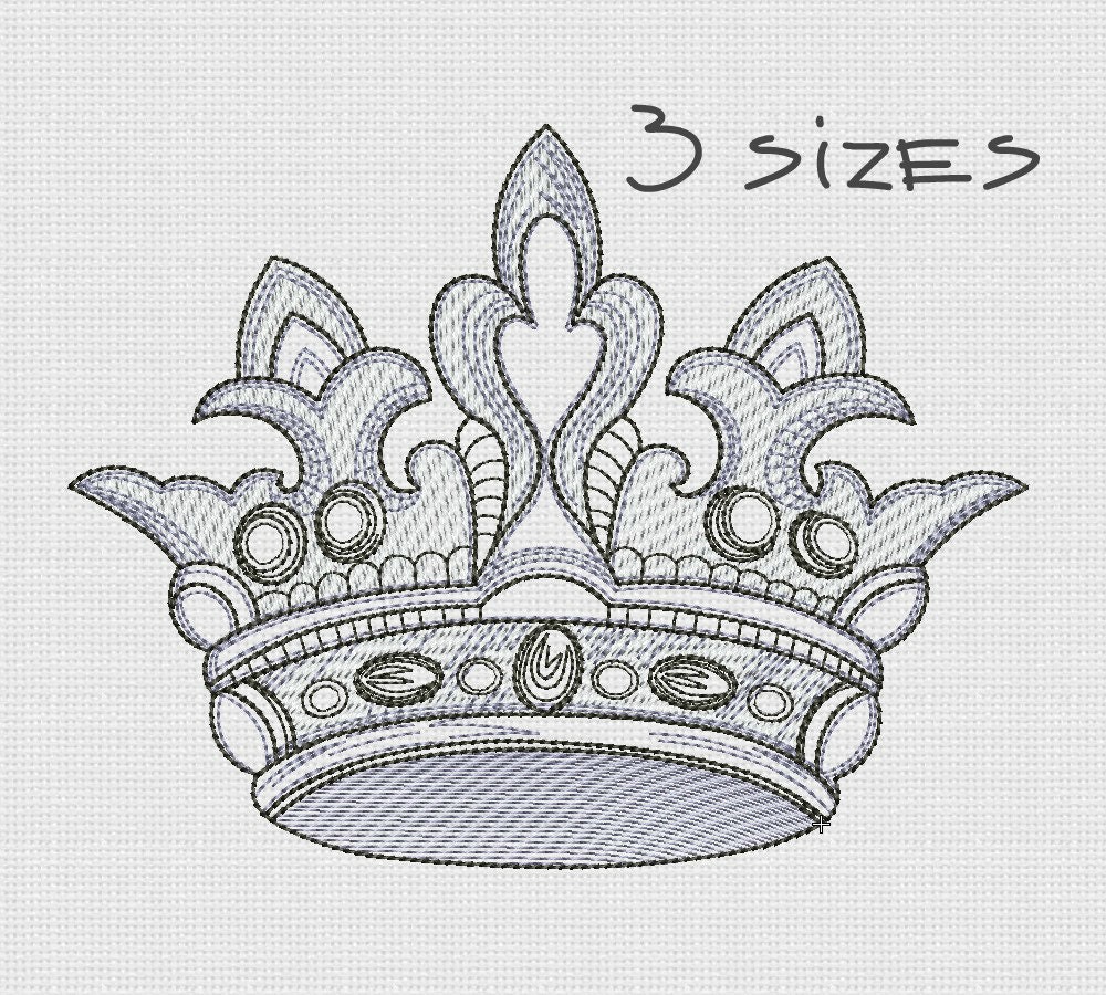 Embroidery Design Crown Embroidery Designs | Etsy
