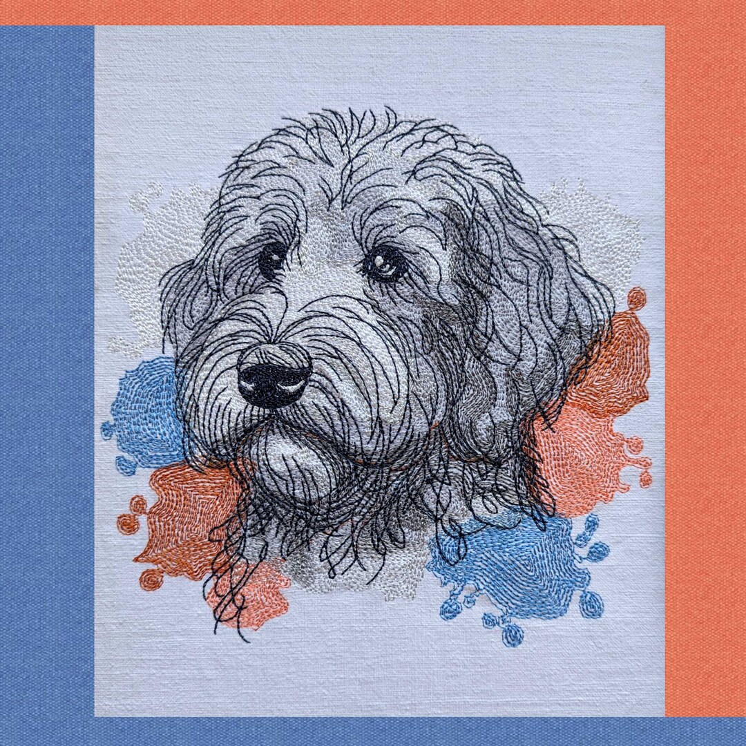 Embroidery Design Dog, Embroidery Designs Goldendoodle - Etsy