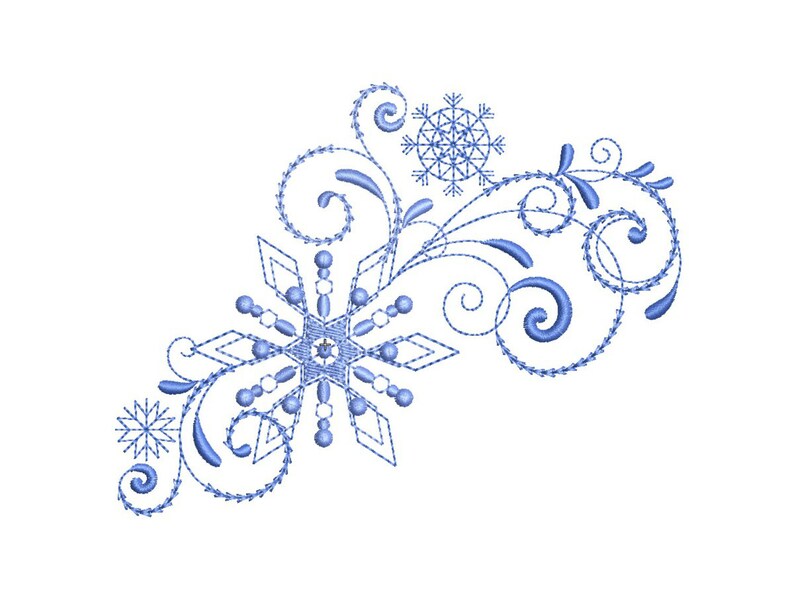 Embroidery Design Snowflake Embroidery Designs - Etsy