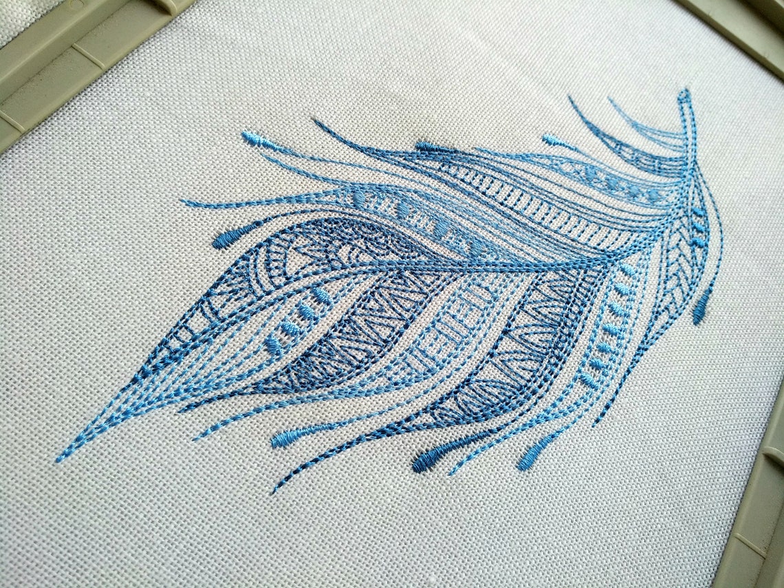 Embroidery Design Feather Embroidery Designs Birds - Etsy