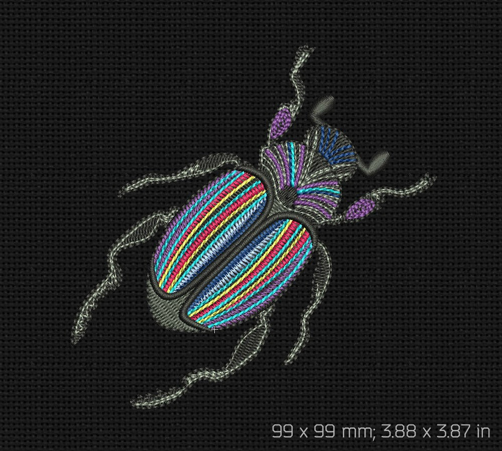 Beetle Embroidery Design Animals Embroidery Designs - Etsy