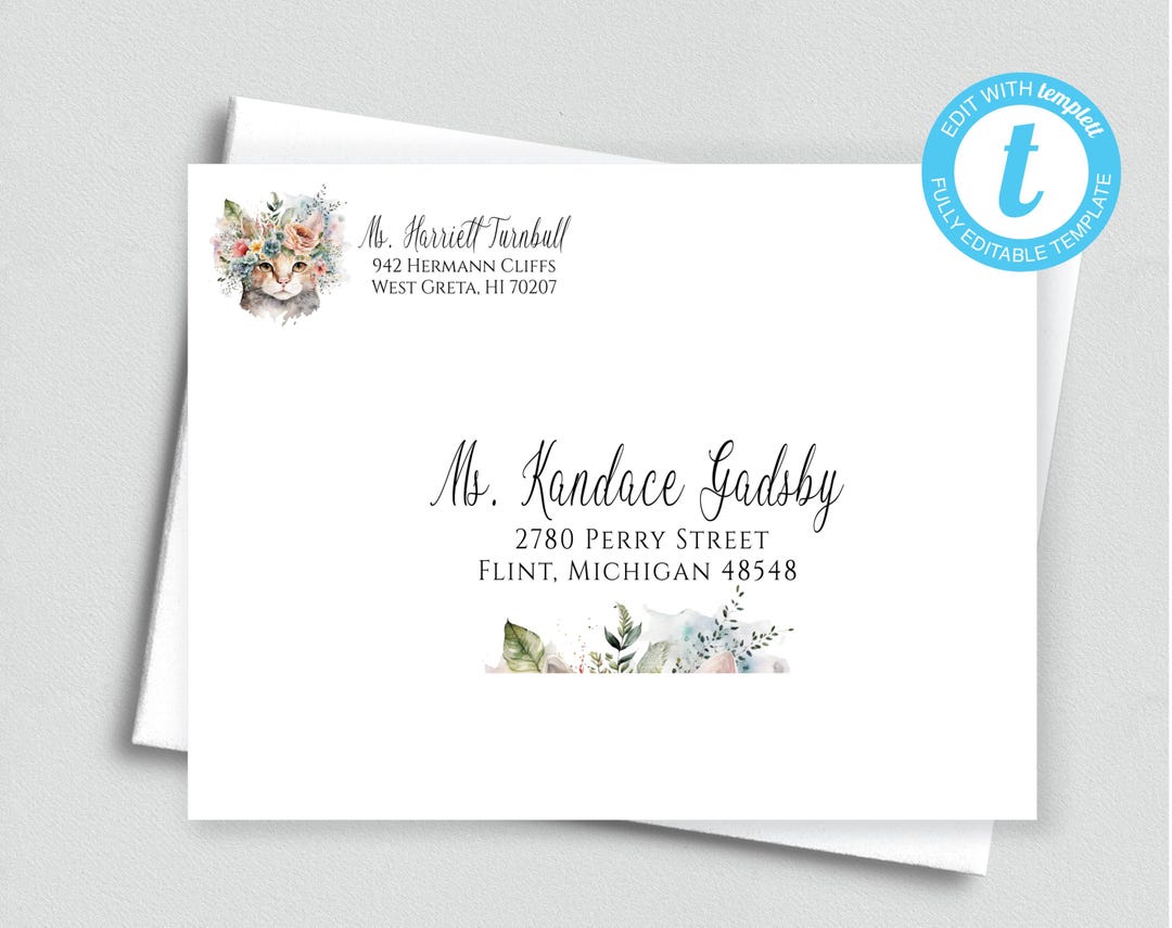 Kitty Cat Printable Address and Return Labels/avery Label 5263 & 8160 ...