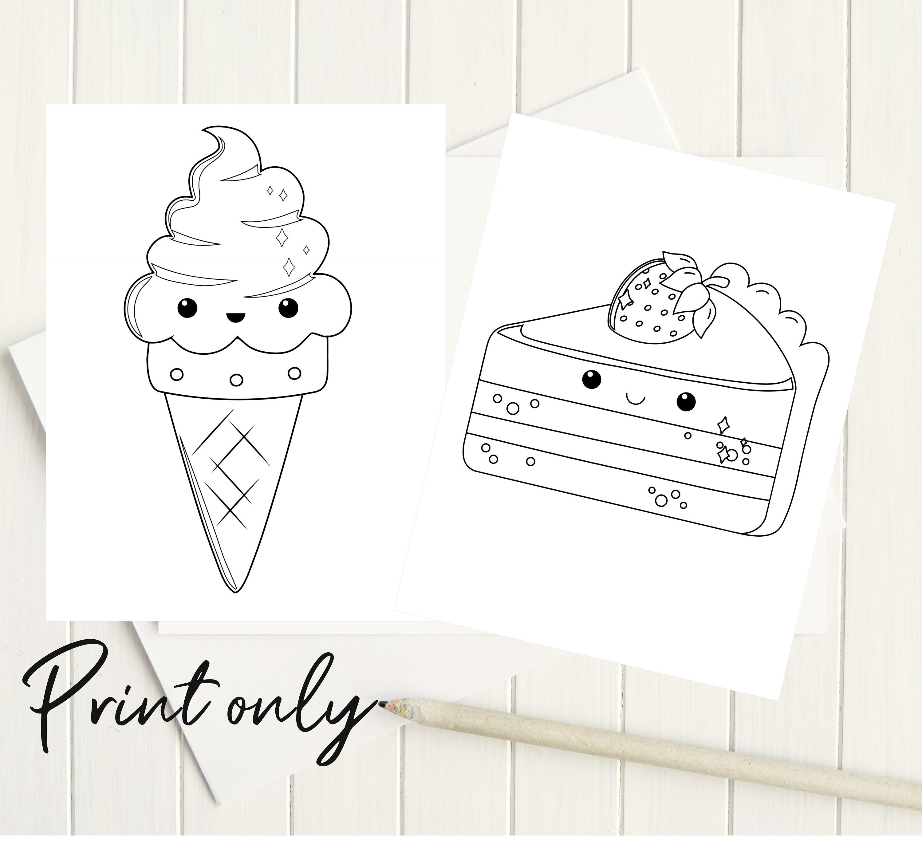 Ice Cream Sundae Coloring Page