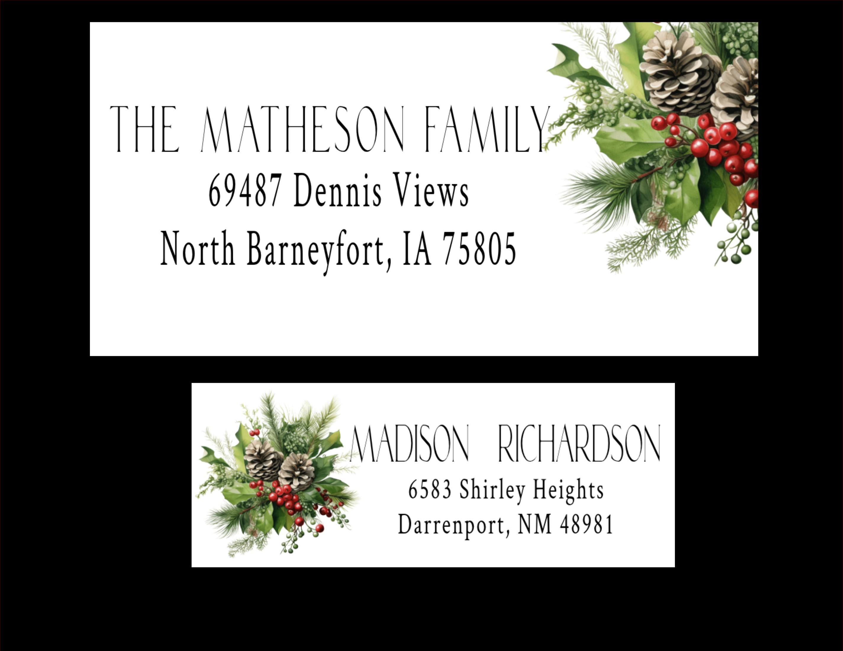 Winter Pinecone Printable Mailing-return Address Labels/avery Label ...