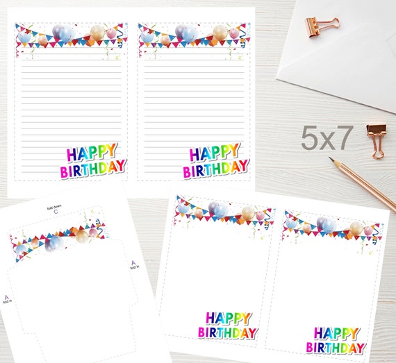 Birthday Stationery Paper Printable