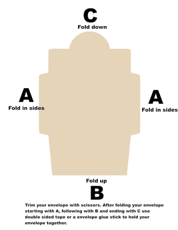 Plantilla De Sobre Para Tarjeta Plegable Tarjetas Dobles