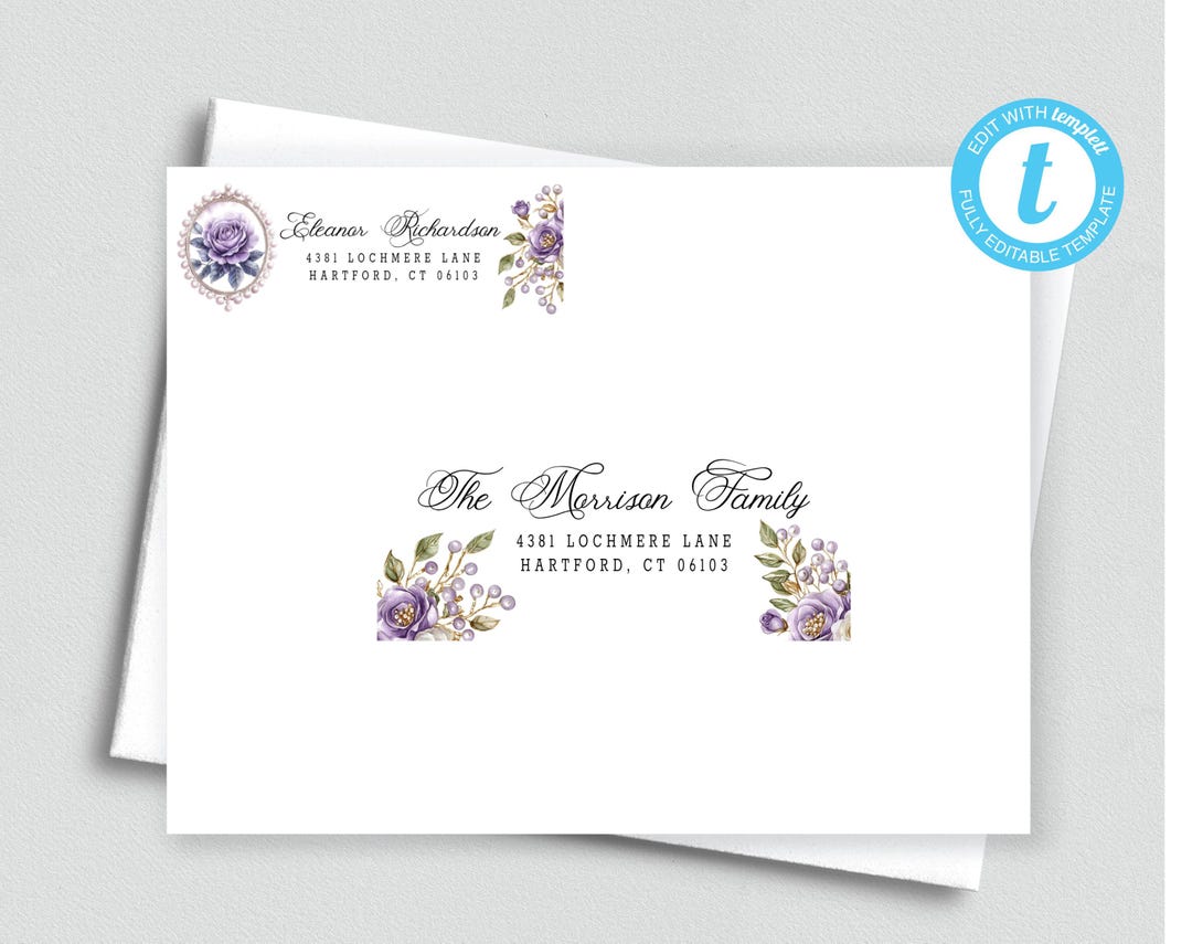 Victorian Printable Address and Return Labels/printable Fall Address ...