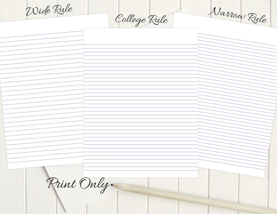 Printable College Rule Stationery 8.5x11 1239/wide Rule Printable Paper ...