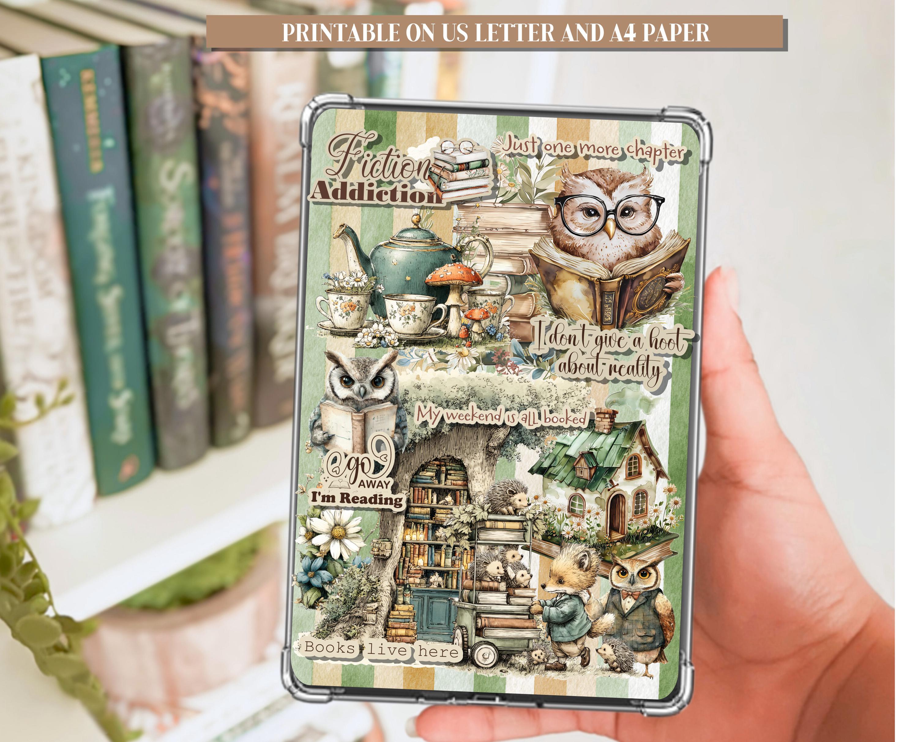 Fiction Addiction Printable Kindle Insert US Letter & A4/digital Clear ...
