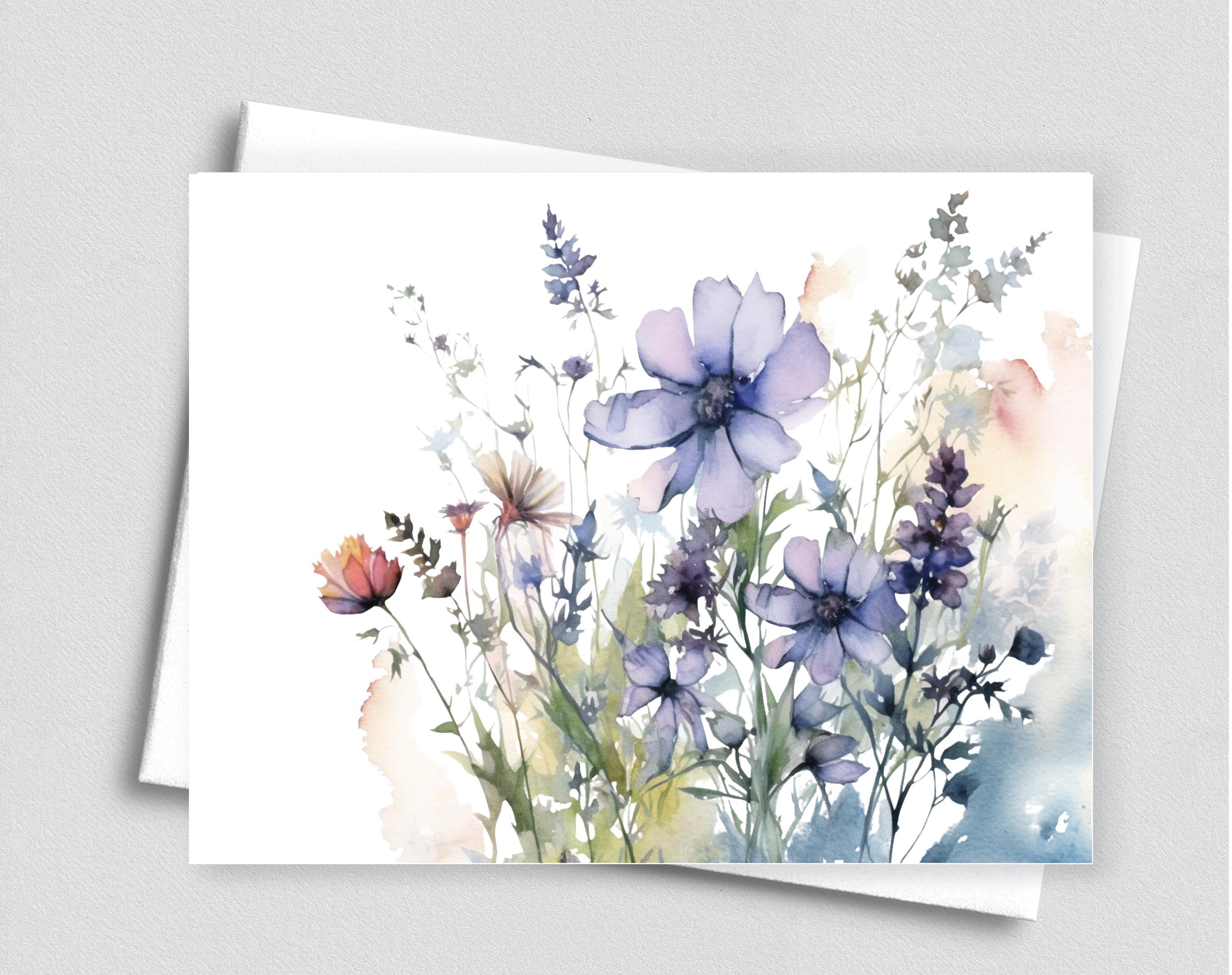 5.5x4.2 Bloom Printable Flat Note Card & Tent Note Card Sta-87/instant ...