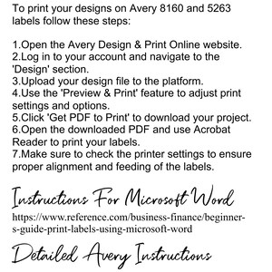 Magnolias Printable Address and Return Labels/avery Label 5263 & 8160 ...