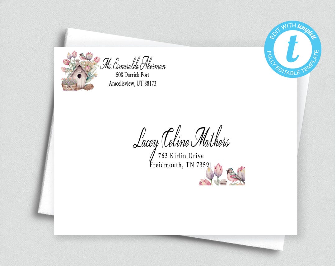 Printable Editable Address and Return Labels/avery Label 5263 & 8160 ...