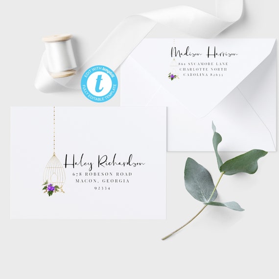 Printable Editable Flat Single Sided Note Card 5.5x4.25 With | Etsy