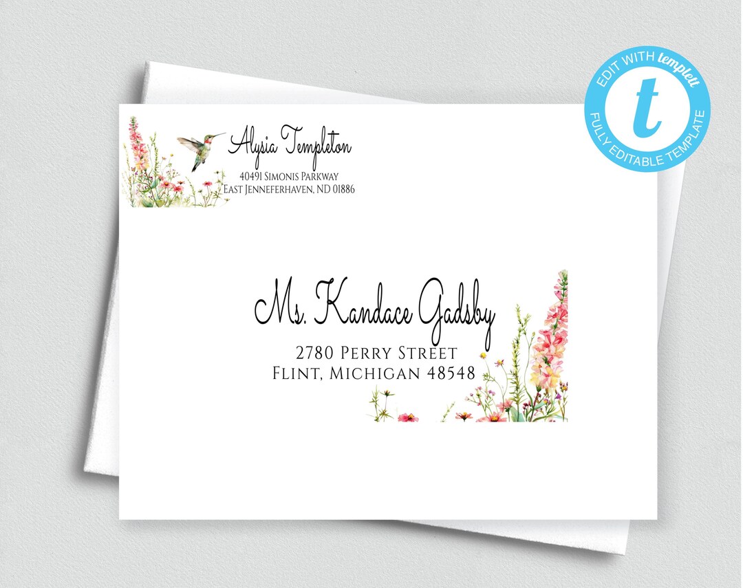 Pink Floral Printable Address Label Stickers/avery Label 5263 & 8160 ...