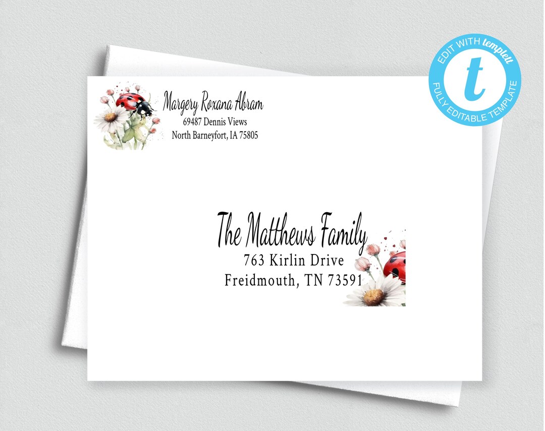 Printable Editable Address and Return Labels/avery Label 5263 & 8160 ...