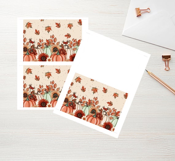 5x7 Fall Times Printable Flat Note Card & Tent Card - Etsy