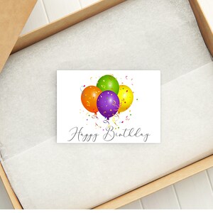 Happy Birthday Printable Note Card 1300/instant - Etsy