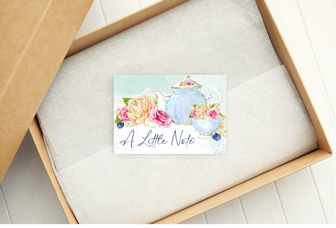 A Little Note Printable Flat Note Card & Tent Card With Envelope 1311 ...