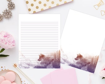 Wolf Writing Paper - Etsy