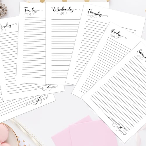 Printable Daily Journal Sheets 536/A4 A5 & Letter Size/instant - Etsy